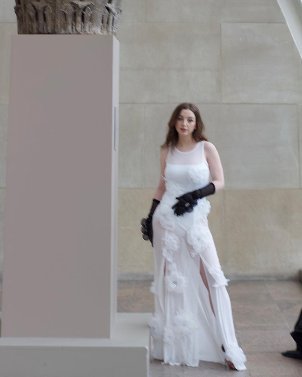 superbloom dress in swan – harper.